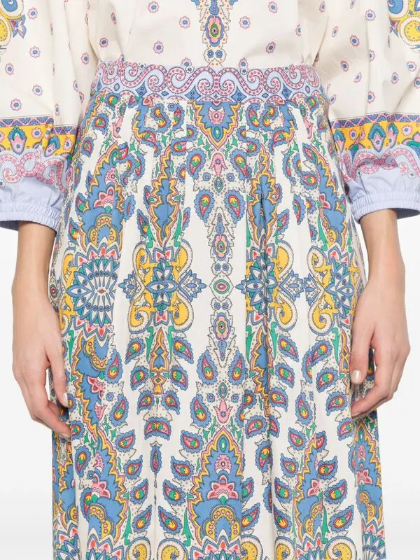 Etro Paisley Print Midi Skirt