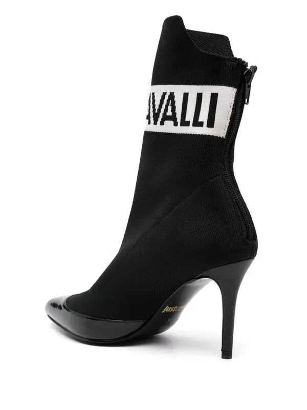 Just Cavalli Intarsia-logo Ankle Boots