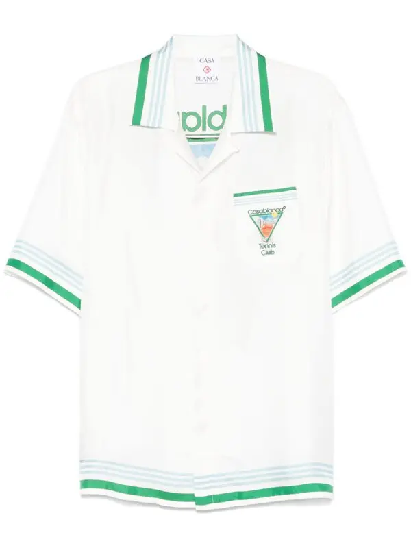 Casablanca Printed Bowling Shirt - White