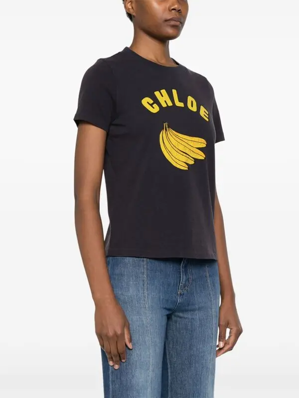 Chloé Banana-Print T-Shirt - Blue | Editorialist