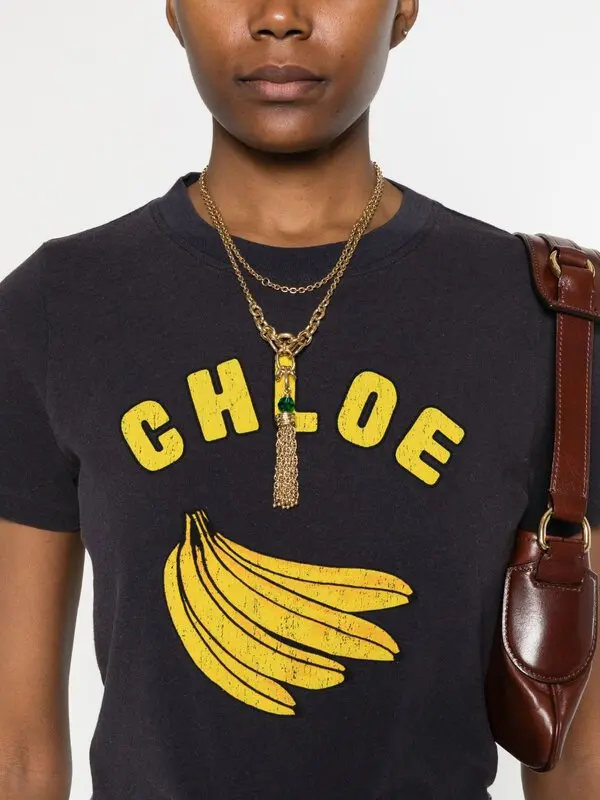 Chloé Banana-Print T-Shirt - Blue | Editorialist