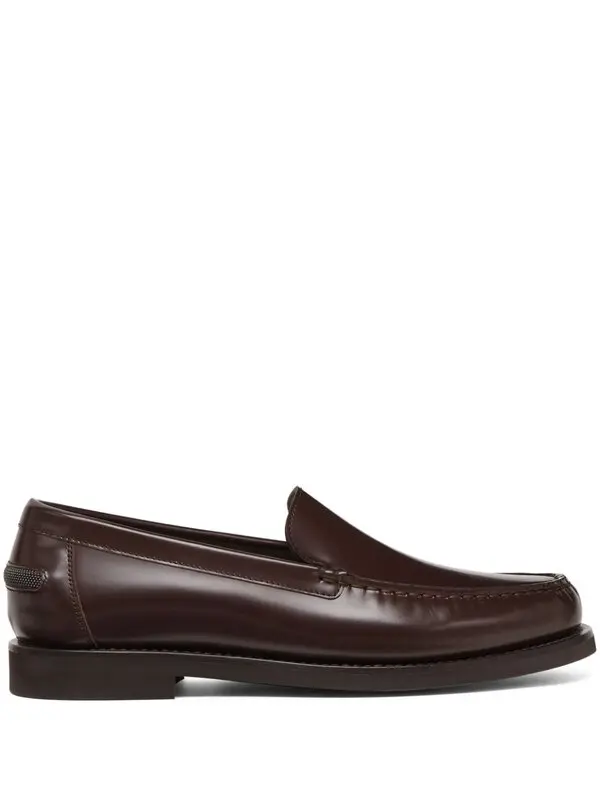 Brunello Cucinelli Leather Loafers - Brown