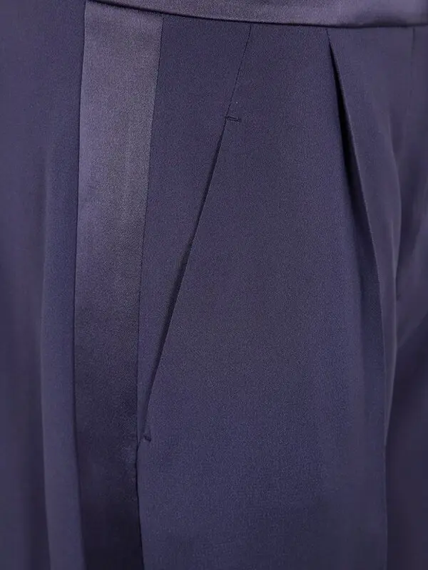Alberta Ferretti Satin-trim Trousers