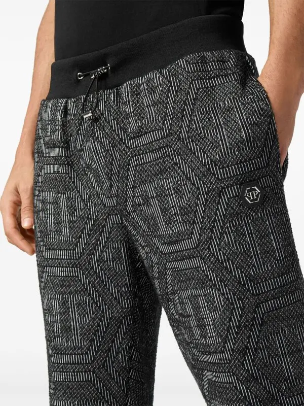 Philipp Plein Monogram-jacquard Track Pants