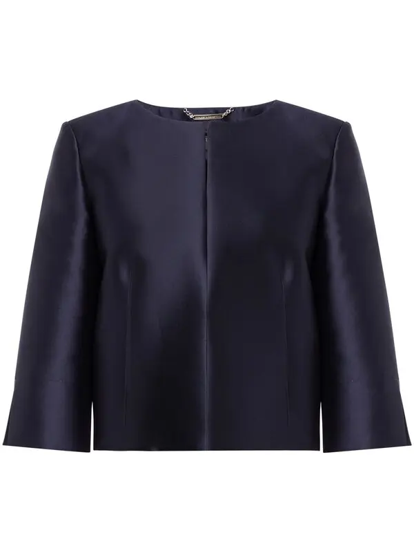 Alberta Ferretti Satin Jacket - Blue