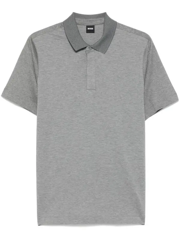 BOSS Mélange-effect Polo Shirt - Grey