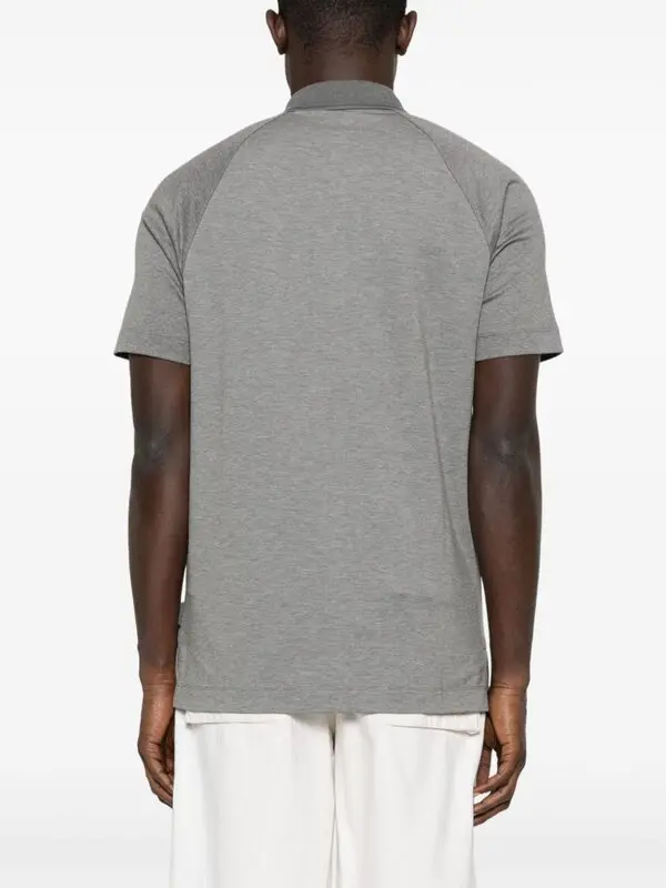 BOSS Mélange-effect Polo Shirt - Grey