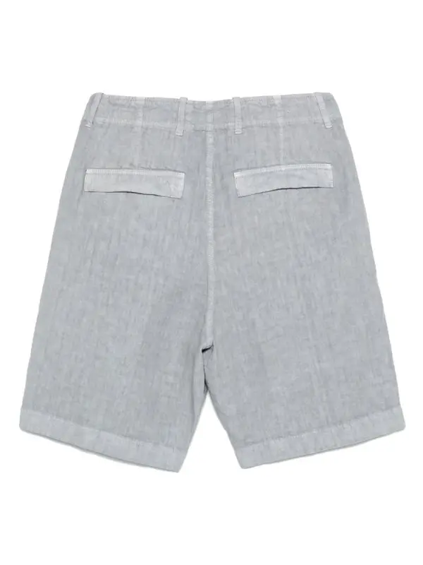 Eleventy Pocketed Linen Shorts - Grey