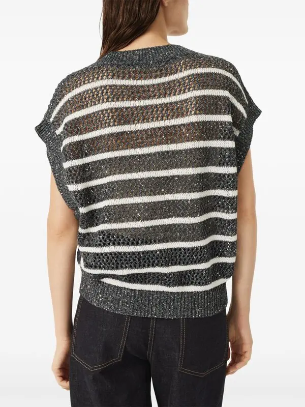 Brunello Cucinelli Sequin-embellished Top