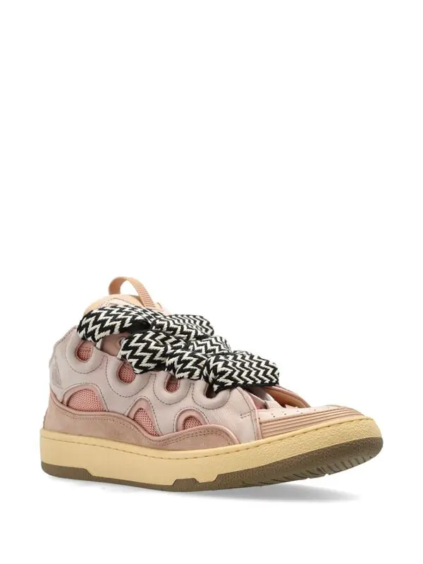 LANVIN Printed Lace Sneakers - Pink