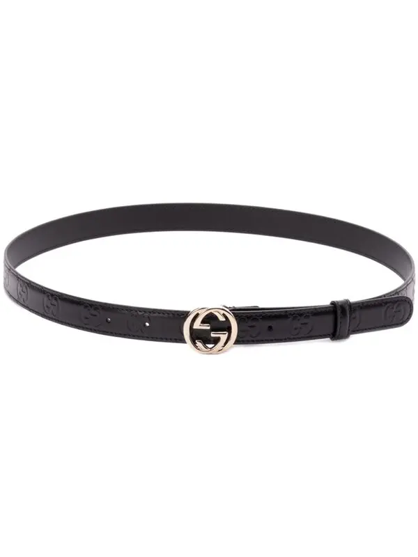 Gucci Interlocking G-buckle Belt - Black