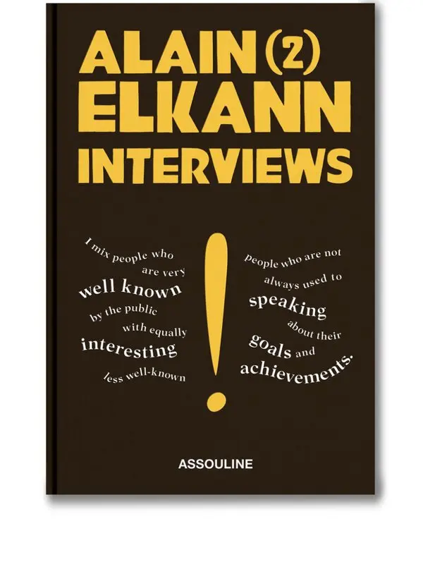 Assouline Alain Elkann Interviews, Vol. 2 Hardcover Book - Brown