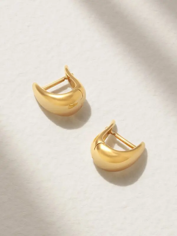 ANITA KO Baby Claw 18-karat Hoop Earrings - Gold