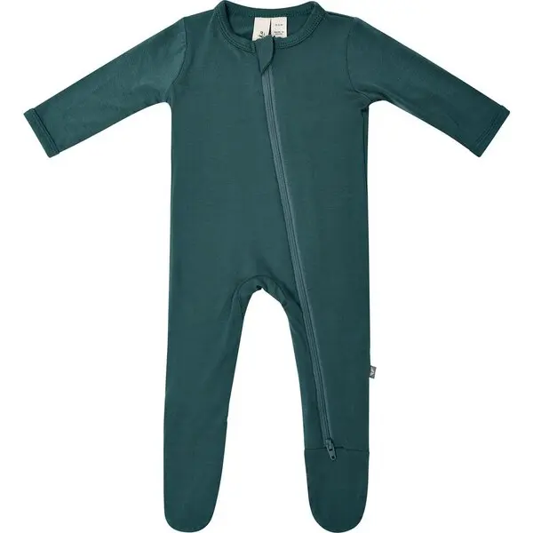 KYTE BABY Zip-up Footie - Emerald