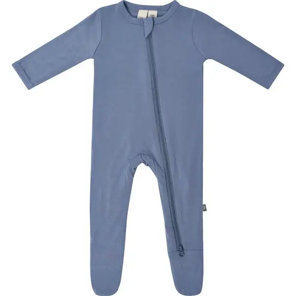 KYTE BABY Zip-up Footie - Slate