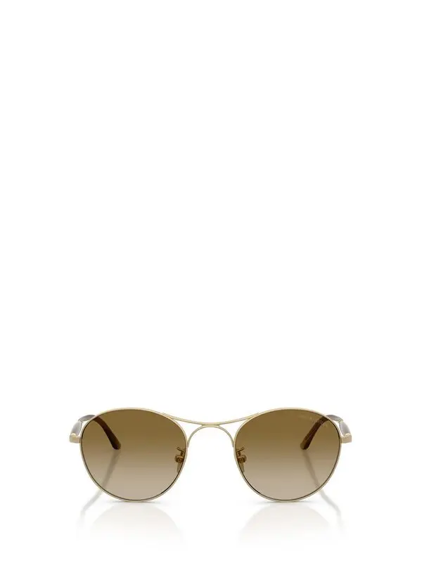 Giorgio Armani Round Frame Sunglasses - Matte Pale Gold