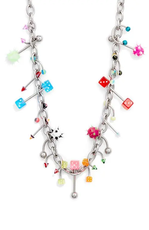 VIDAKUSH Piercing Chain Necklace - Silver