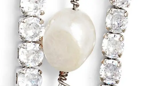 VIDAKUSH Freshwater Pearl And Cubic Zirconia Layered Choker