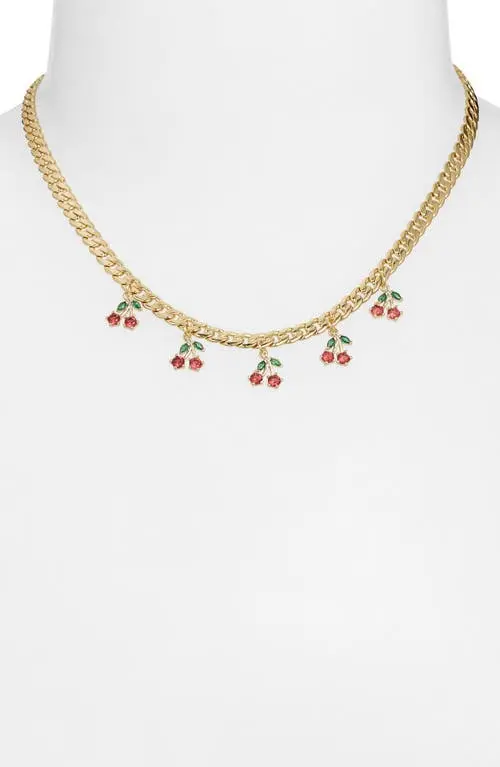 VIDAKUSH Cherry Pie Curb Chain Necklace