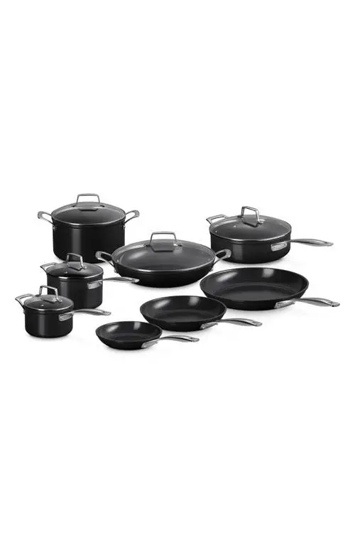 LE CREUSET 13-piece Essential Nonstick Ceramic Cookware Set - Silver/black