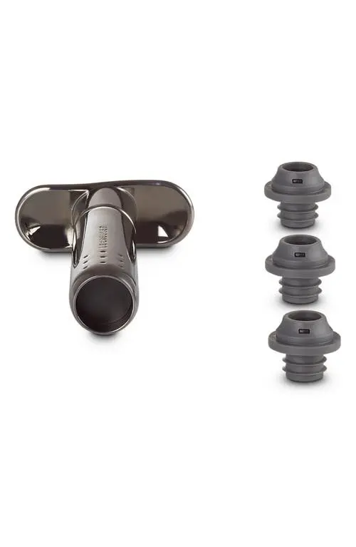 LE CREUSET Metal Wine Pump And 3 Stoppers