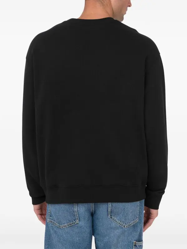 Moschino Embroidered Logo Crewneck Sweatshirt - Black