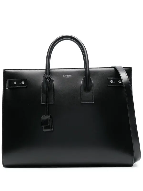 Saint Laurent Logo-debossed Tote - Black