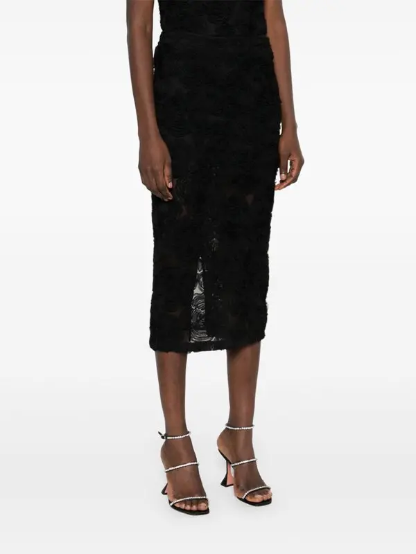 ROTATE BY BIRGER CHRISTENSEN Flower-mesh Midi Skirt
