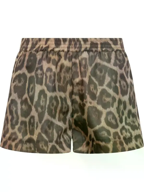 Stella McCartney Leopard-print Shorts - Neutrals