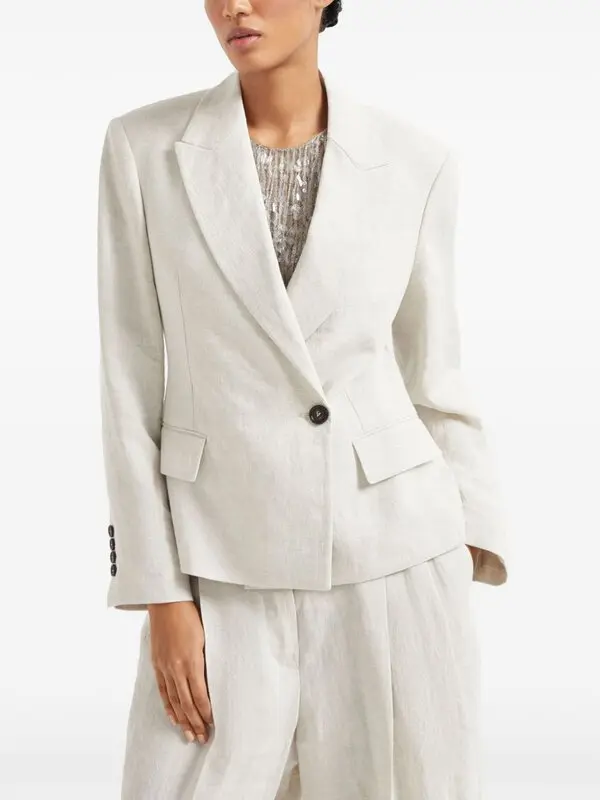 Brunello Cucinelli Embellished Double-breasted Blazer