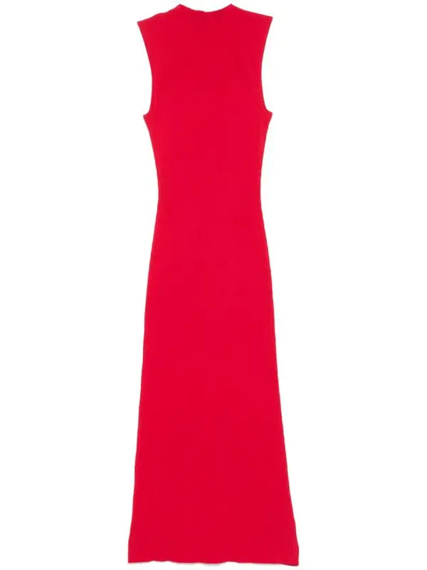 ROTATE BY BIRGER CHRISTENSEN Ribbed-knit Midi Dress