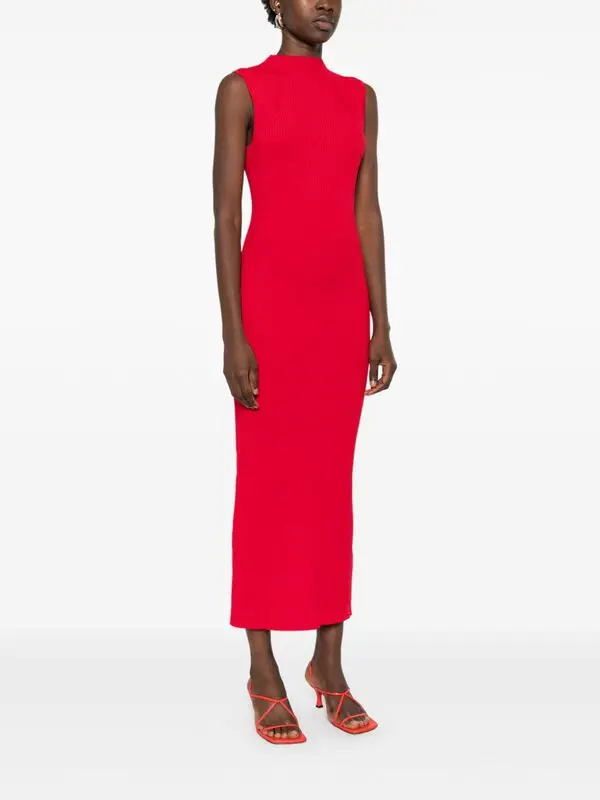 ROTATE BY BIRGER CHRISTENSEN Ribbed-knit Midi Dress