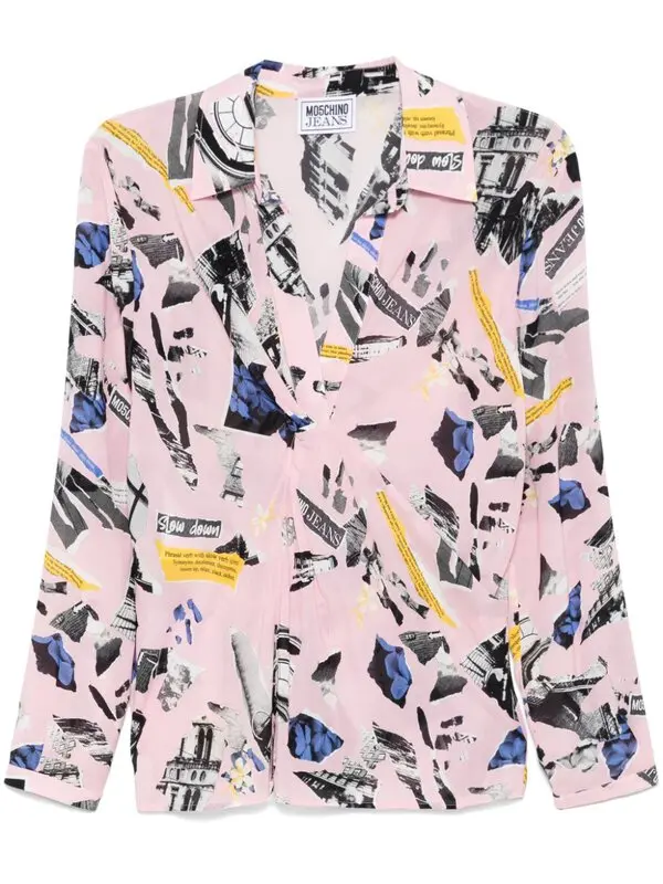 Moschino Patchwork-print Blouse