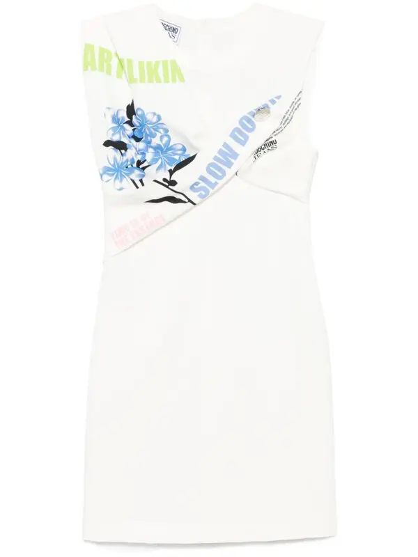 Moschino Sleeveless Mini Dress - White