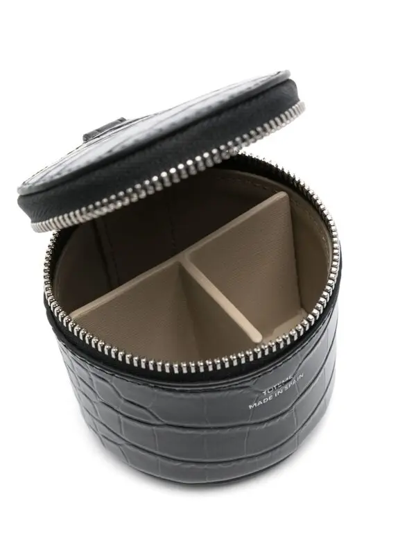 TOTEME Crocodile-embossed Jewelry Box - Black