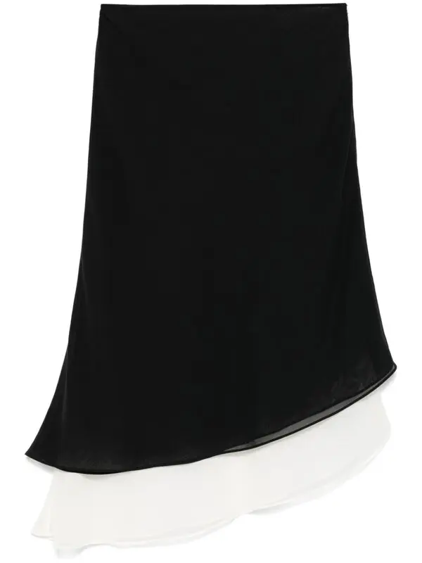 ROTATE BY BIRGER CHRISTENSEN Two-layer Chiffon Midi Skirt