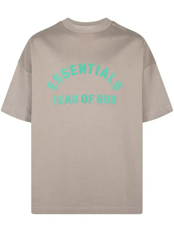 Fear Of God Logo Print T-shirt - Grey