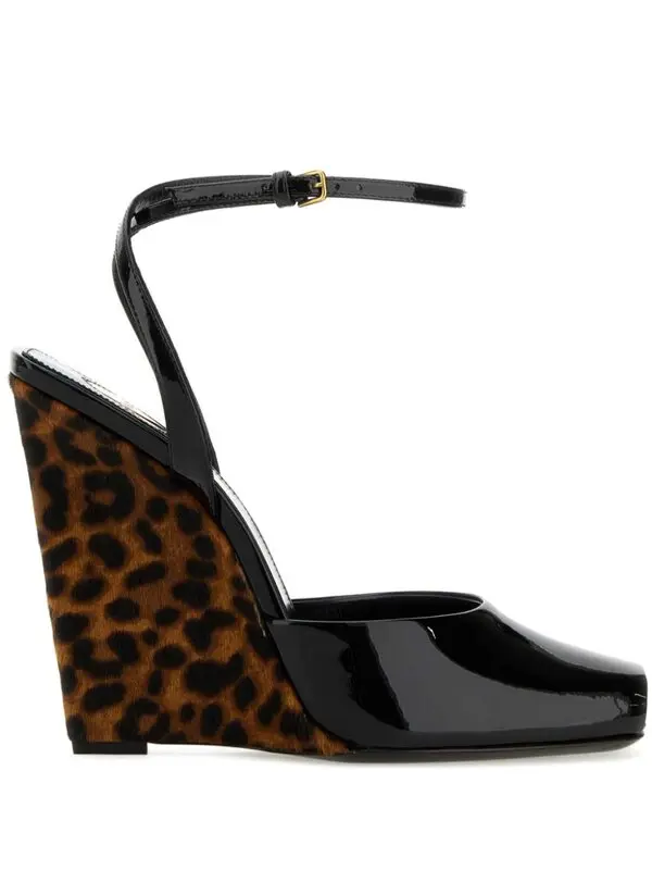 Saint Laurent 110mm La Scandale Sandals - Black