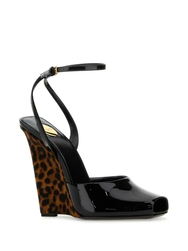 Saint Laurent 110mm La Scandale Sandals - Black