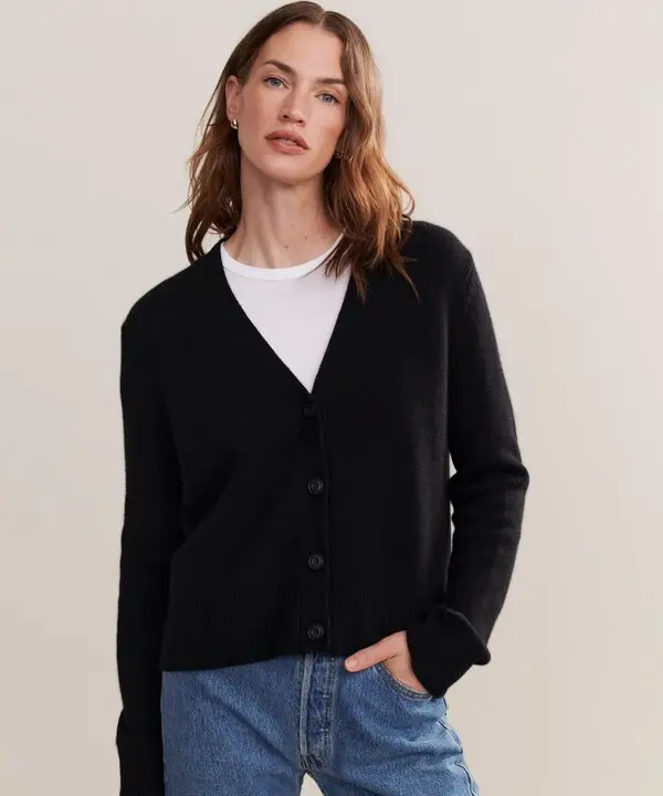 Jenni Kayne Cashmere Colette Cardigan - Black