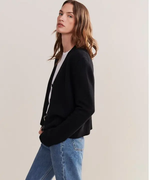 Jenni Kayne Cashmere Colette Cardigan - Black