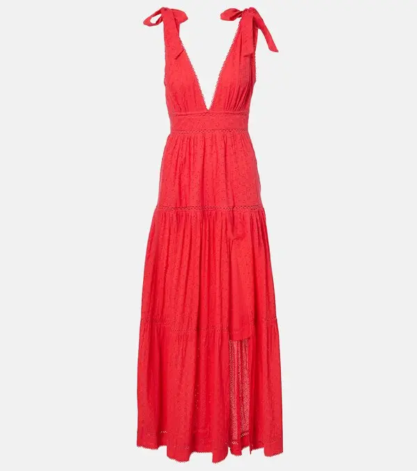 Poupette St Barth Cotton Dress - Red