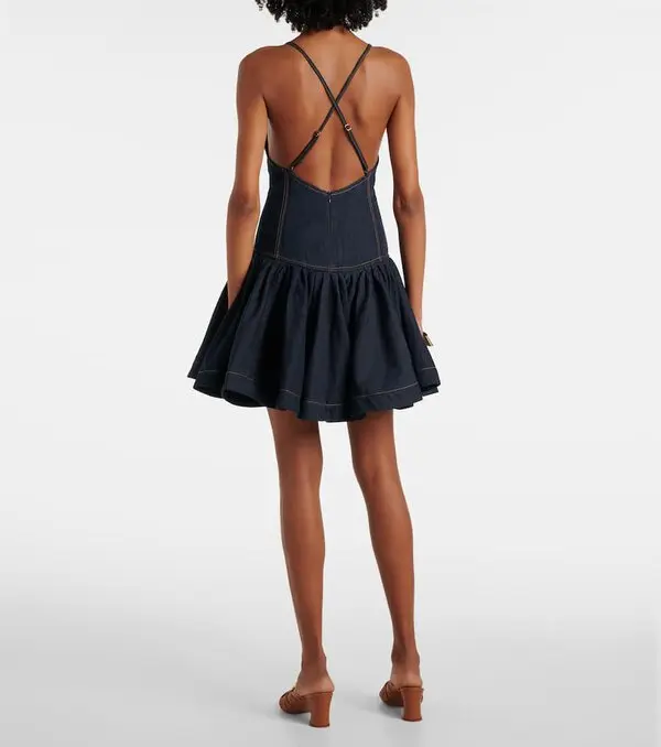Zimmermann Crush Denim Minidress