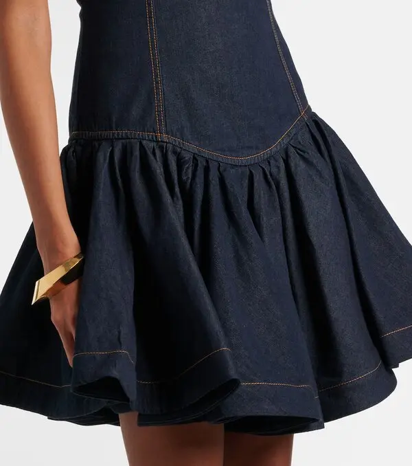 Zimmermann Crush Denim Minidress