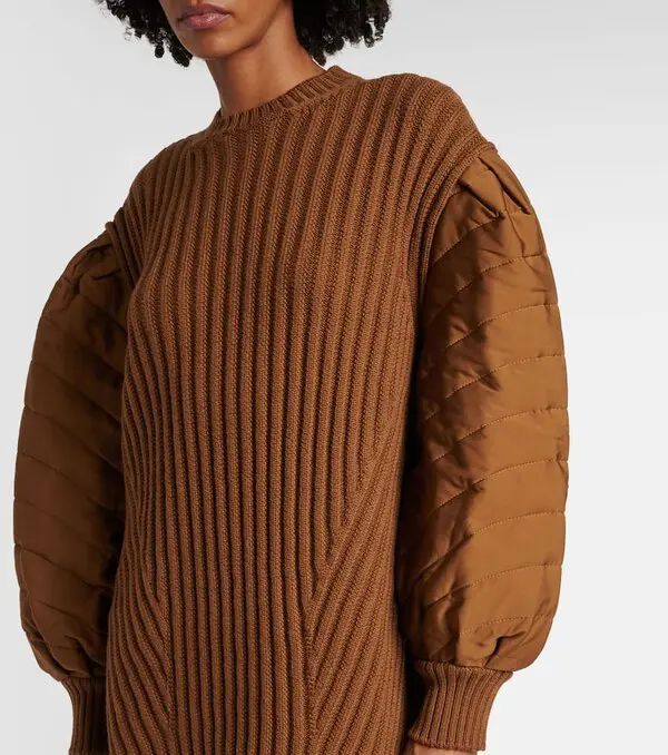 Max Mara Ottuso Ribbed-knit Virgin Wool Minidress