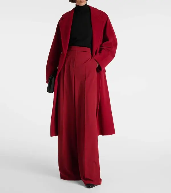 Max Mara Ninfa Virgin Wool Gabardine Palazzo Pants