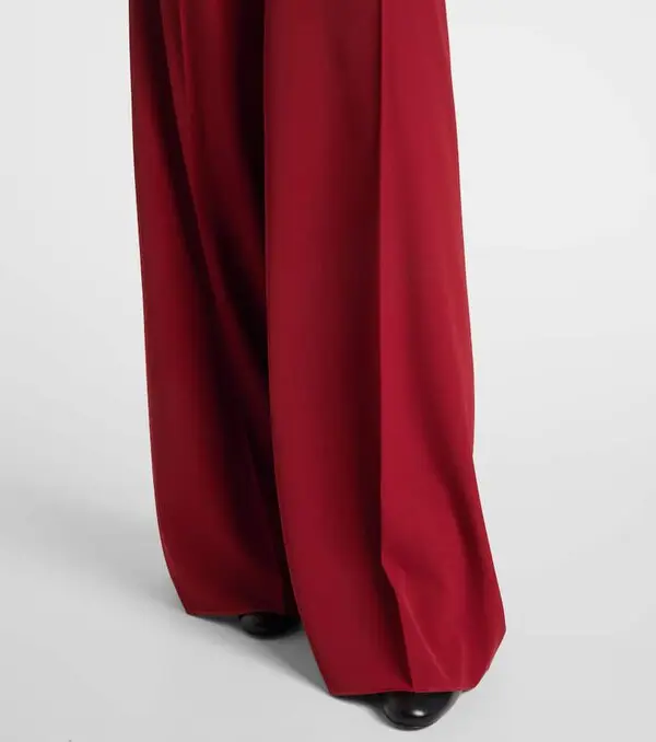 Max Mara Ninfa Virgin Wool Gabardine Palazzo Pants