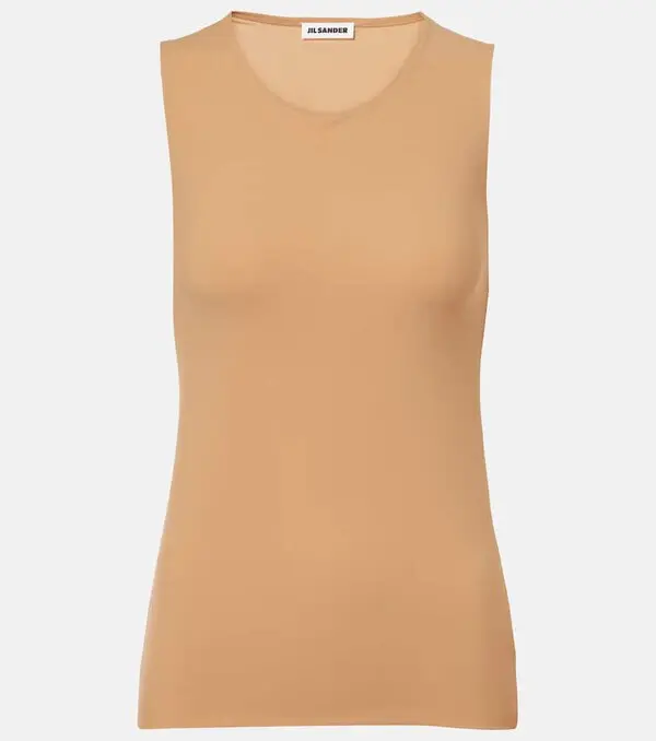JIL SANDER Sleeveless Jersey Tank Top