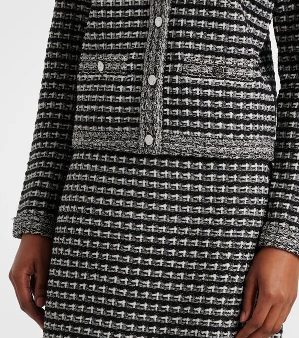 Tory Burch Wool And Cotton-blend Jacquard Cardigan