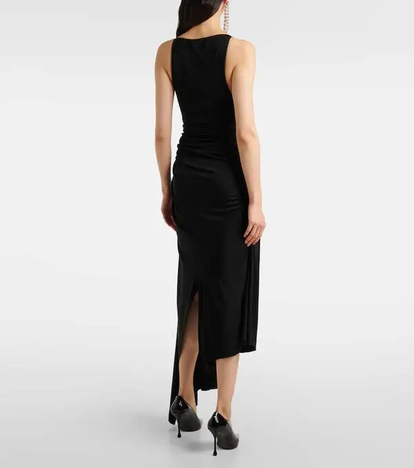 David Koma Asymmetric Crystal-embellished Gown
